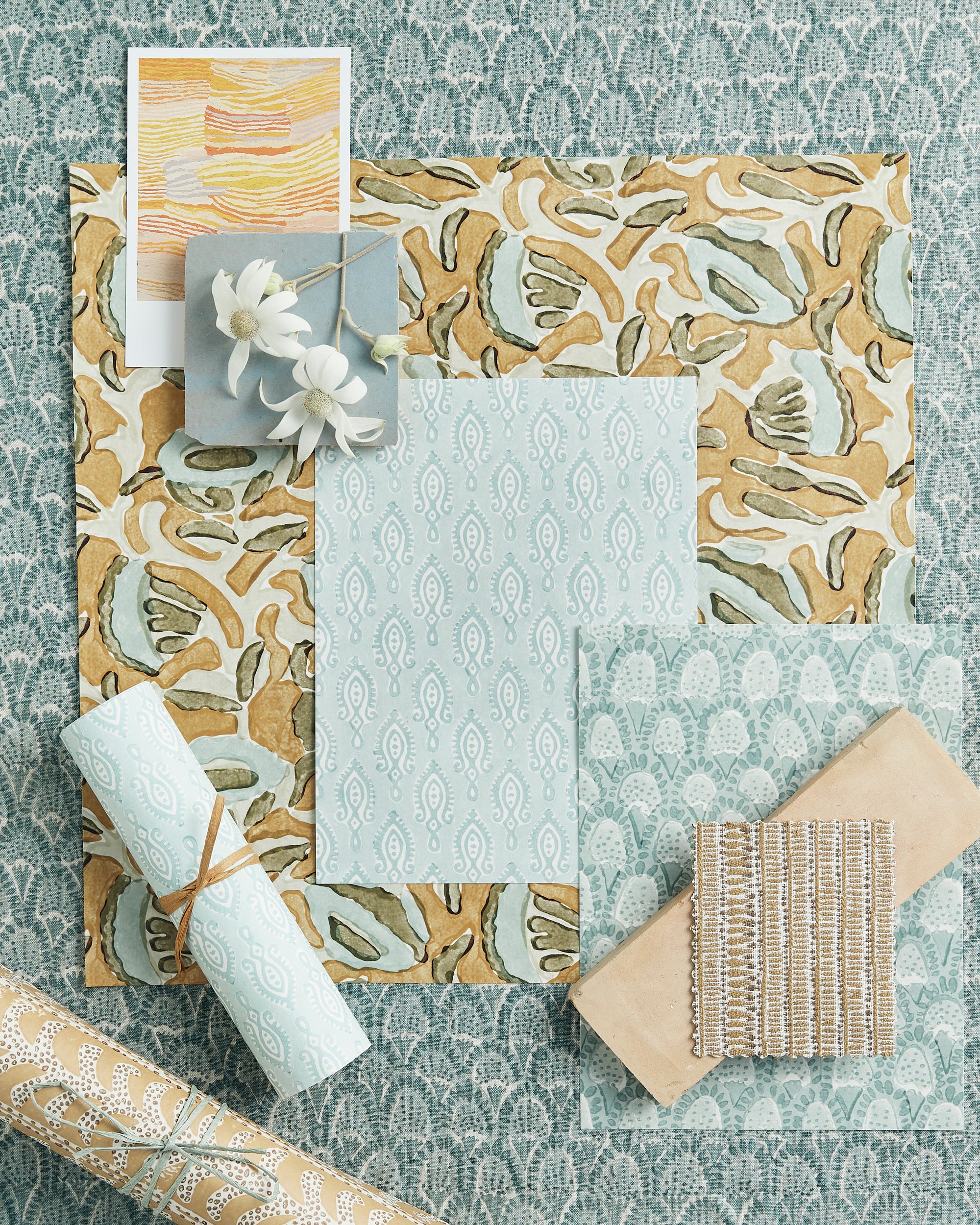 Scopello Bluegum Wallpaper | Hand Printed | Walter G – Walter G Australia